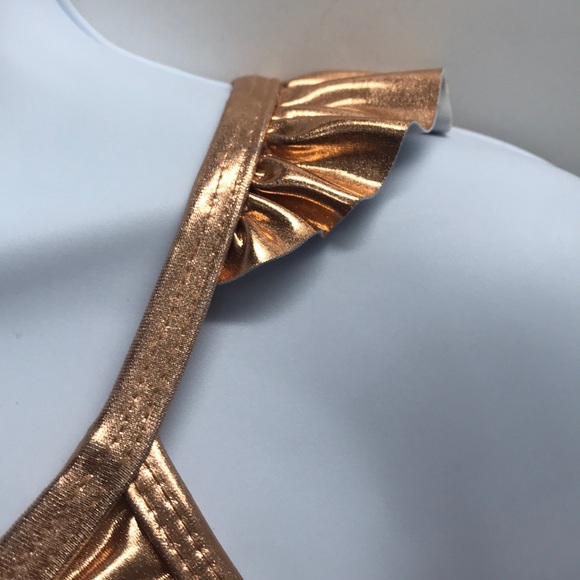 Swim | Shimmery Gold Girls Swimsuit Bathing Suit 1pc | Poshmark